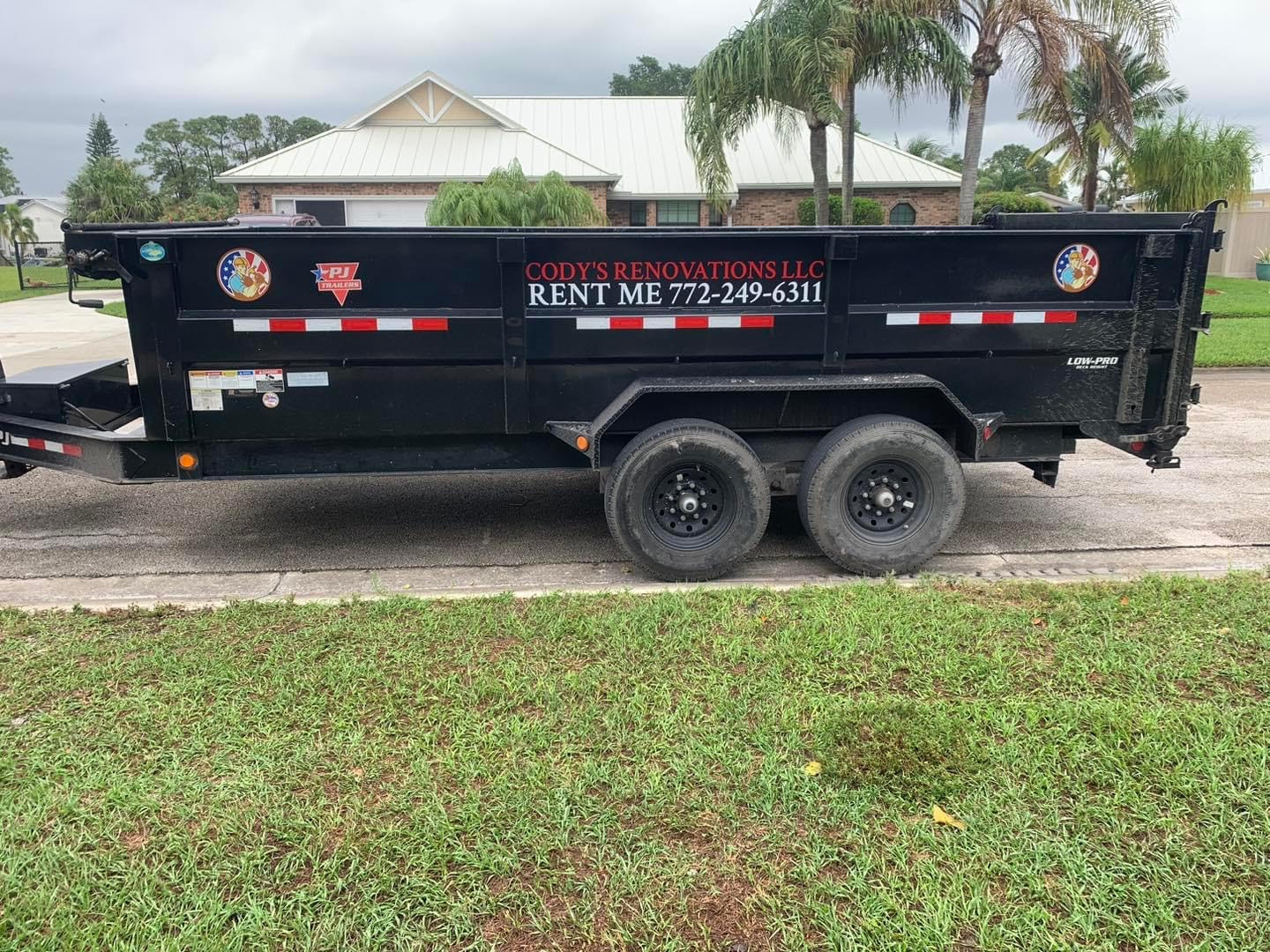 16 Foot Dump Trailer Rental (16,000lb capacity) in Port St. Lucie, FL